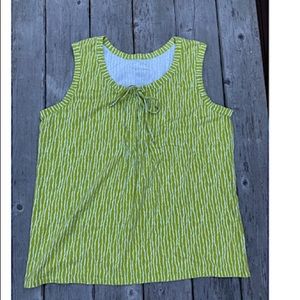 Merona | Tops | Merona Lime Green White Striped Tank Xxl | Poshmark